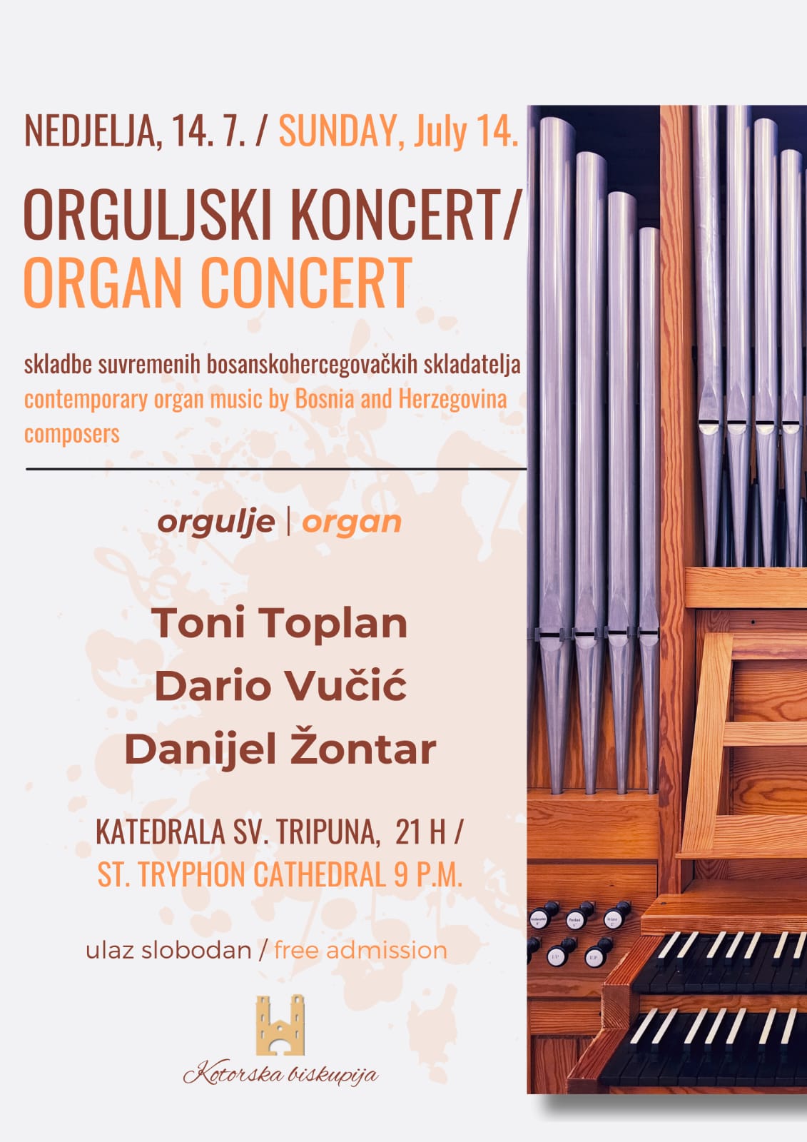 Orguljski koncert bosanskohercegovačkih kompozitora u Crnoj Gori. – (14.07.2024) | Muzička ...